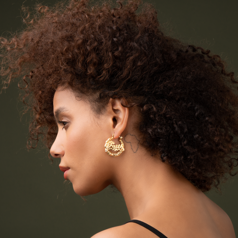 Personalized Bamboo Crown Earrings | Tres Colori – Tres Colori Jewelry