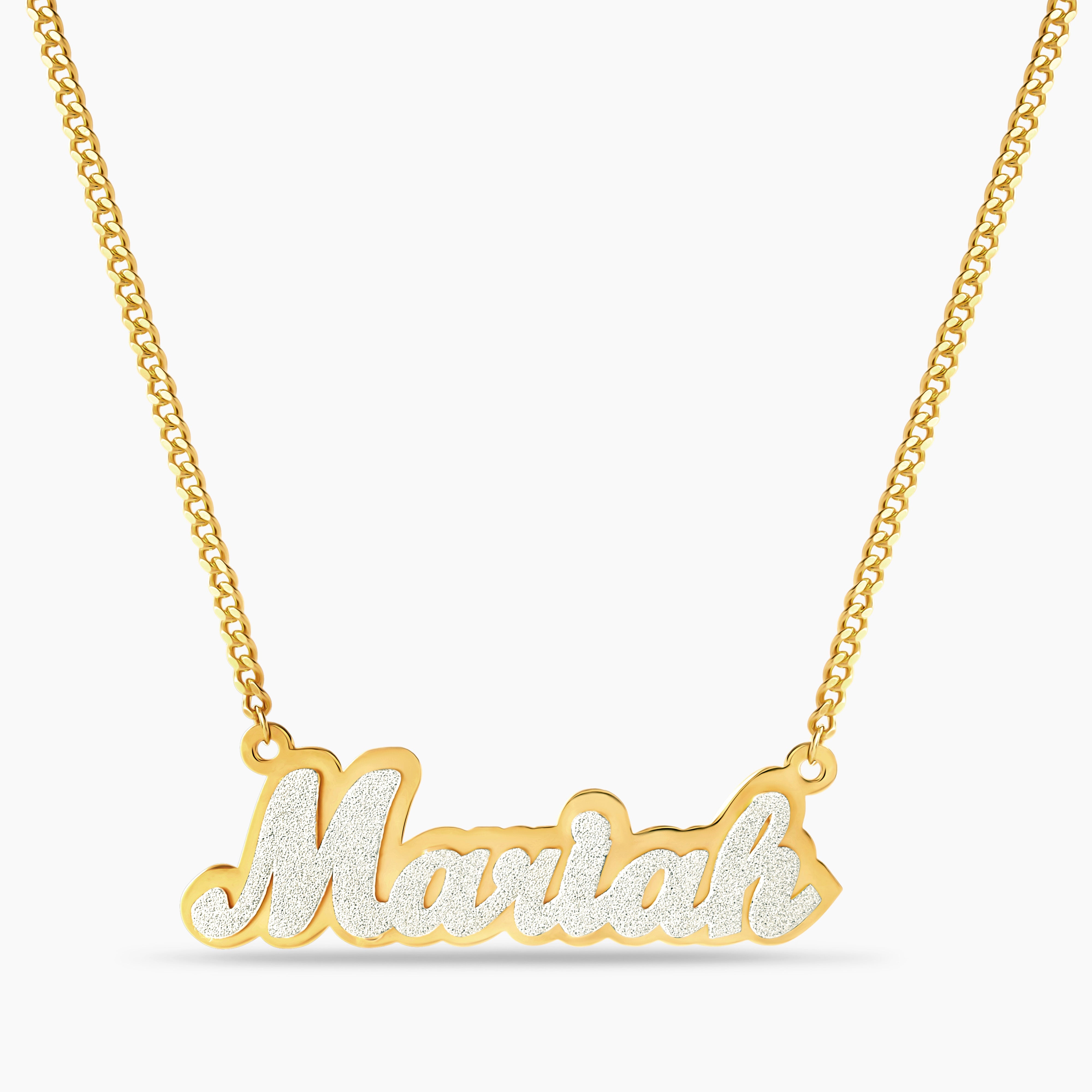 Double Plated Name Necklace - Tres Colori