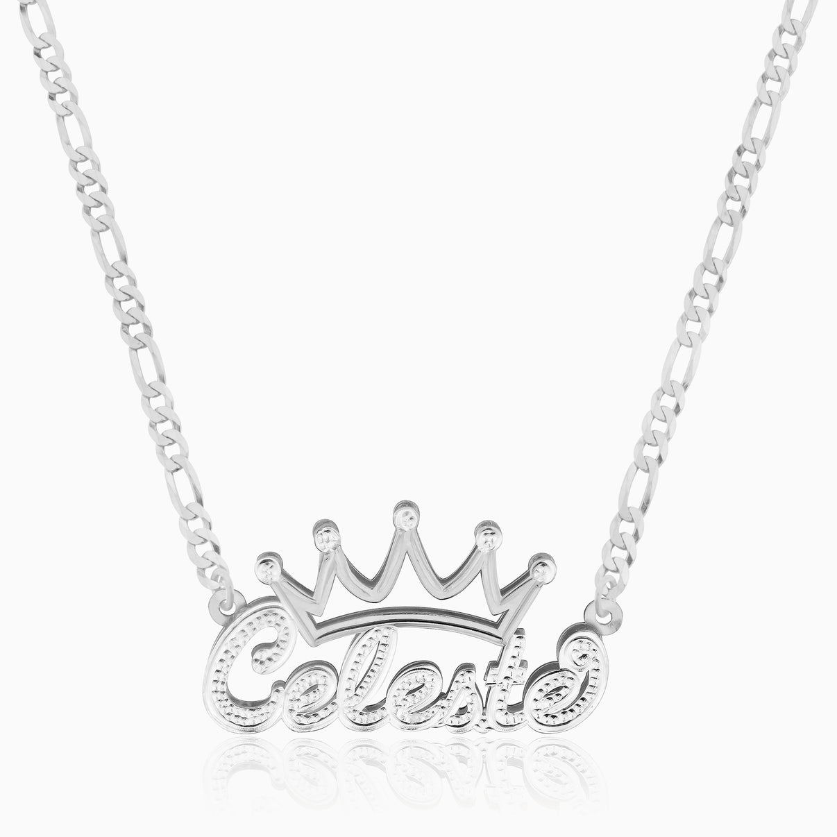 Double Plated Crown Name Necklace Tres Colori Jewelry
