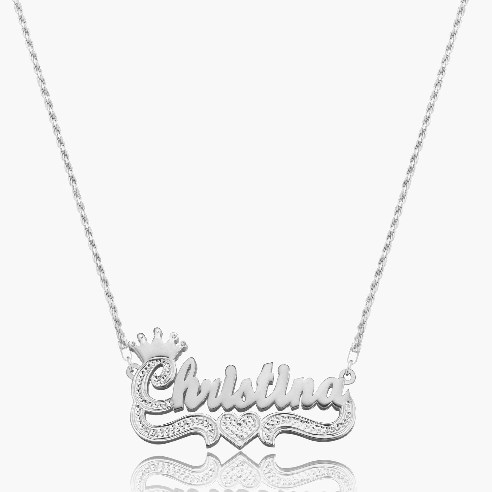 Double Plated Princess Crown Name Necklace – Tres Colori Jewelry
