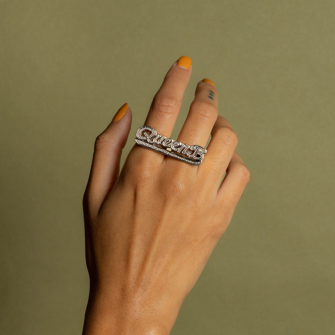 Two Finger Name Ring – Tres Colori Jewelry