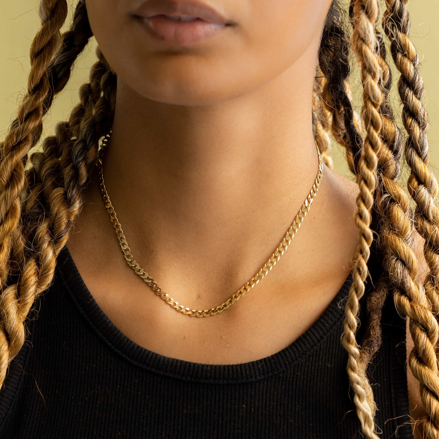 4mm Flat Cuban Chain – Tres Colori Jewelry